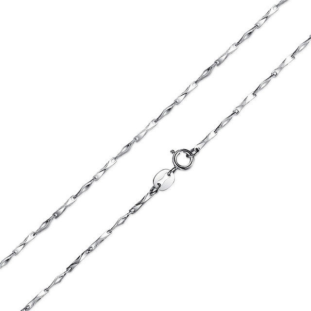 Sterling Silver Ingot Chain Hypoallergenic Necklace