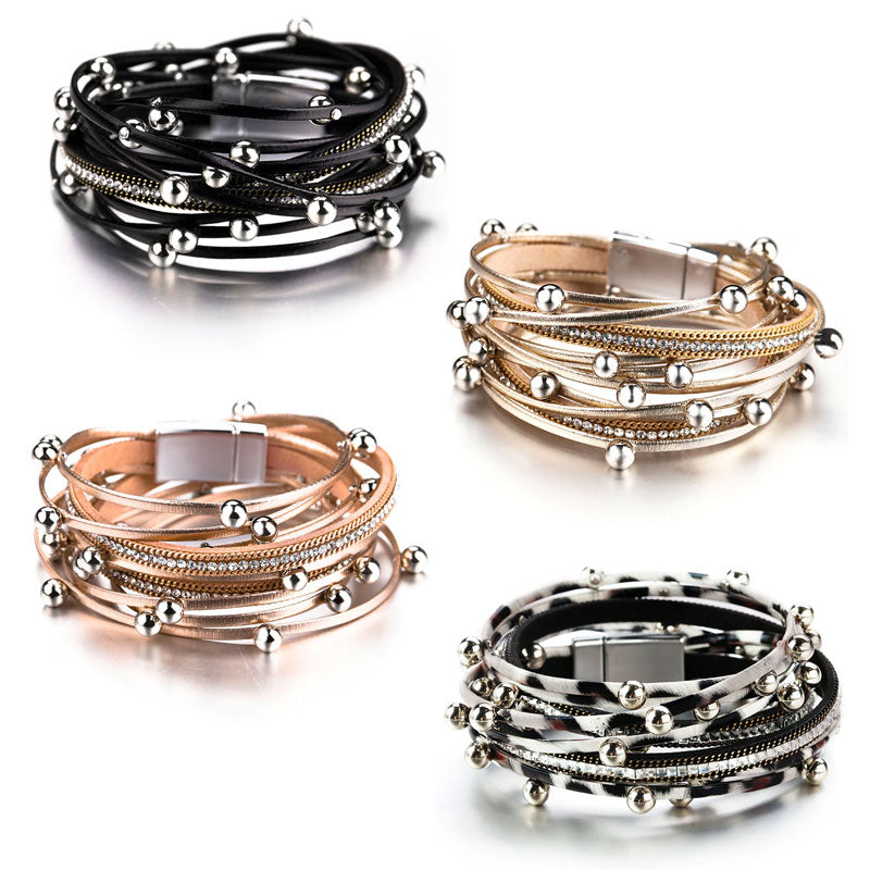 Double Wrap Beaded Bracelet