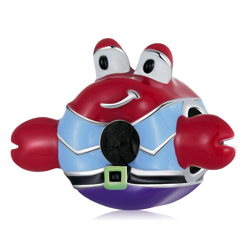 Sterling Silver Crab Donut Hypoallergenic Bead Charm